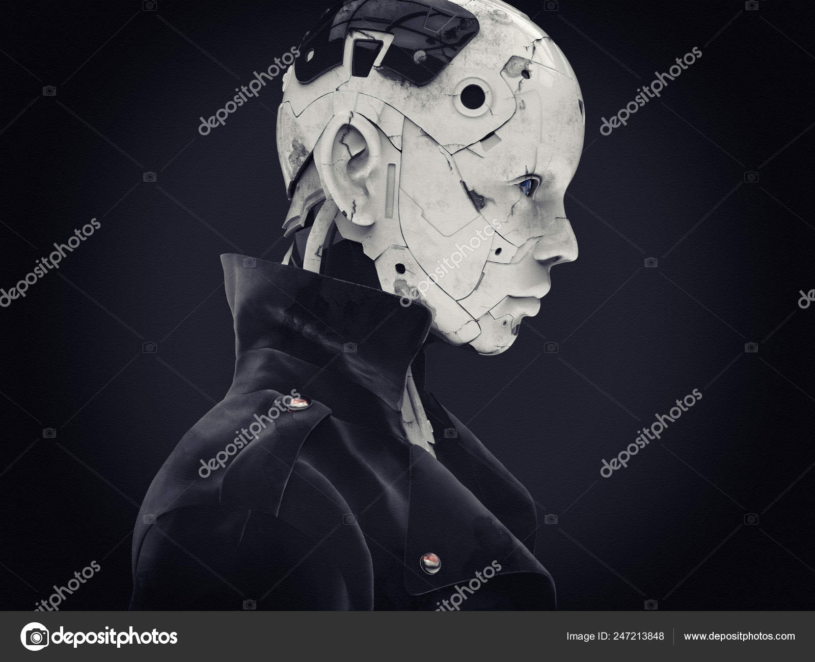 3D illustration. The stylish cyborg the woman. — Stock Photo ...