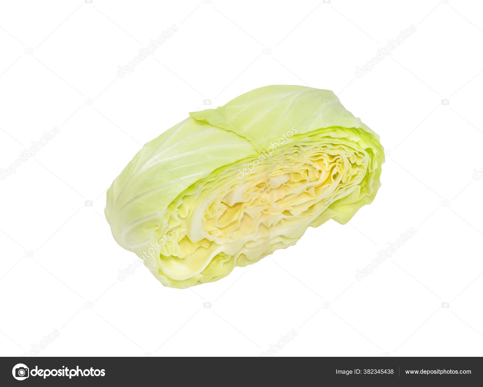 Half Cabbage Isolated White Background — Stock Photo © warat42 #382345438