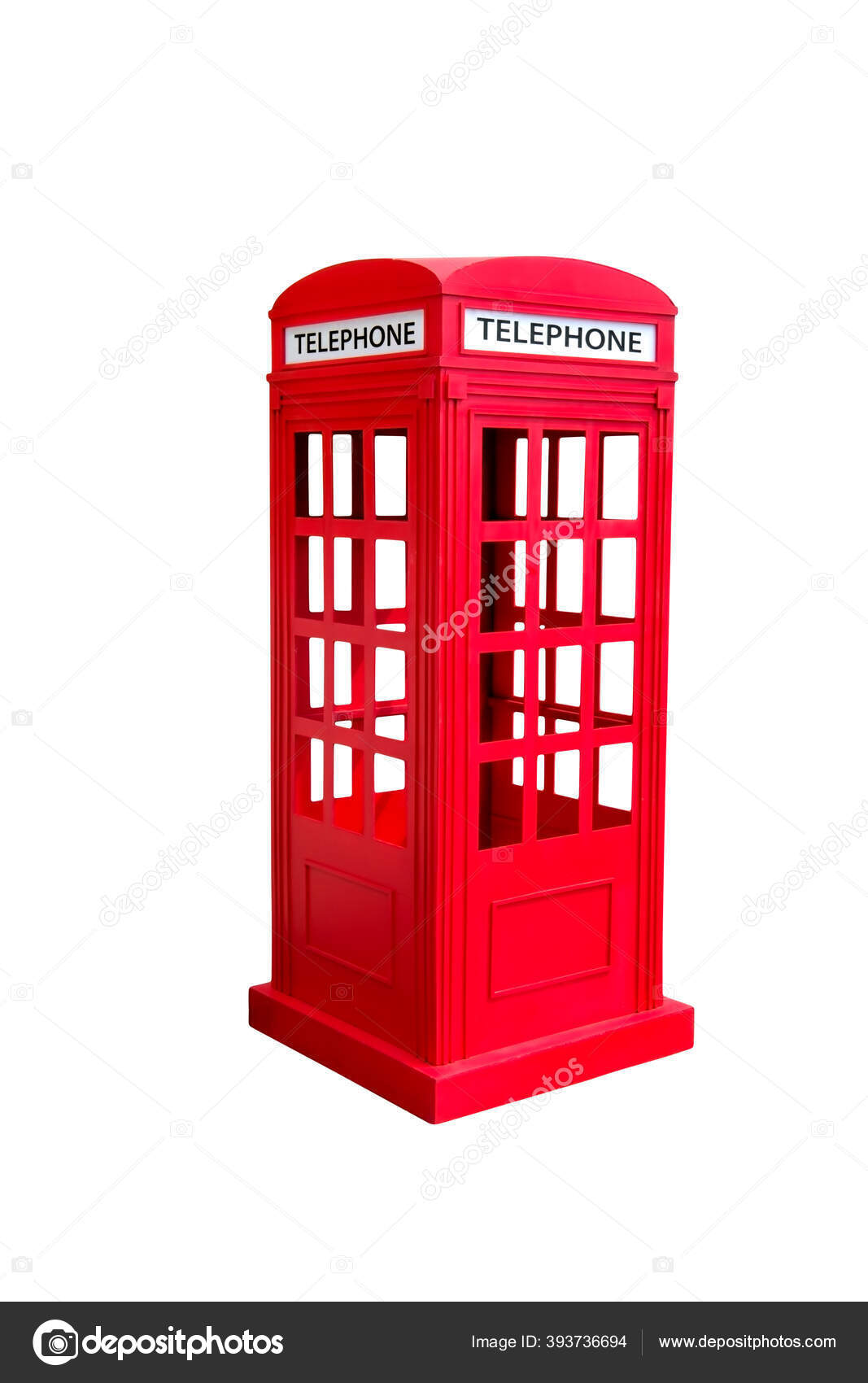 Red Callbox Isolated White Background Stock Photo by ©warat42 393736694
