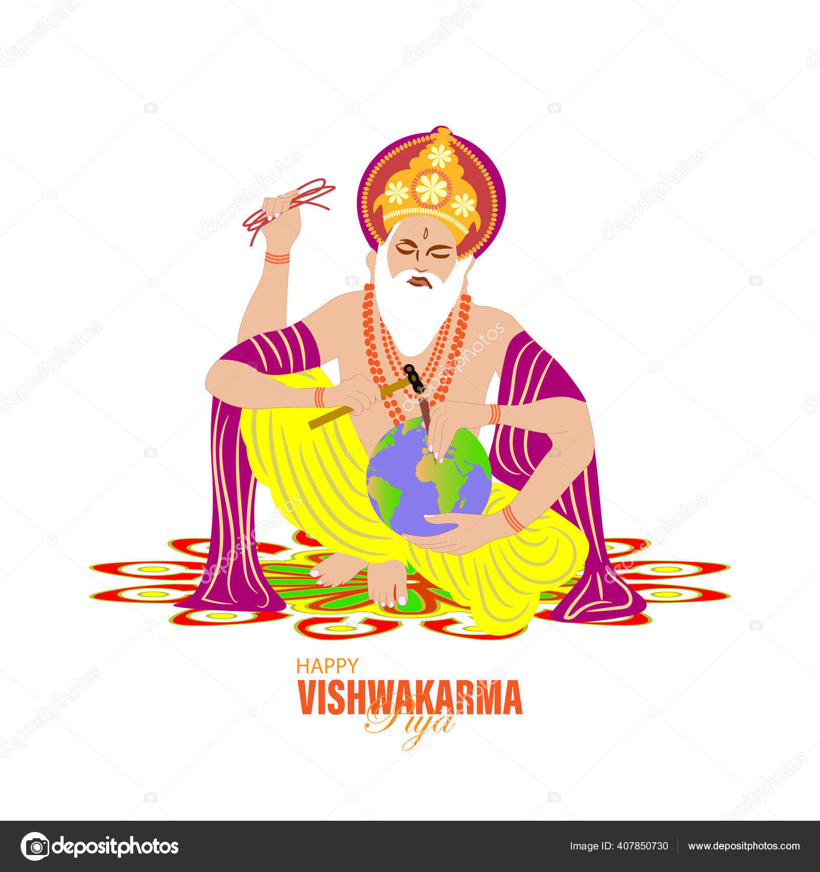 Vishwakarma God Hindus Who Believed Architect Universe Banner ...