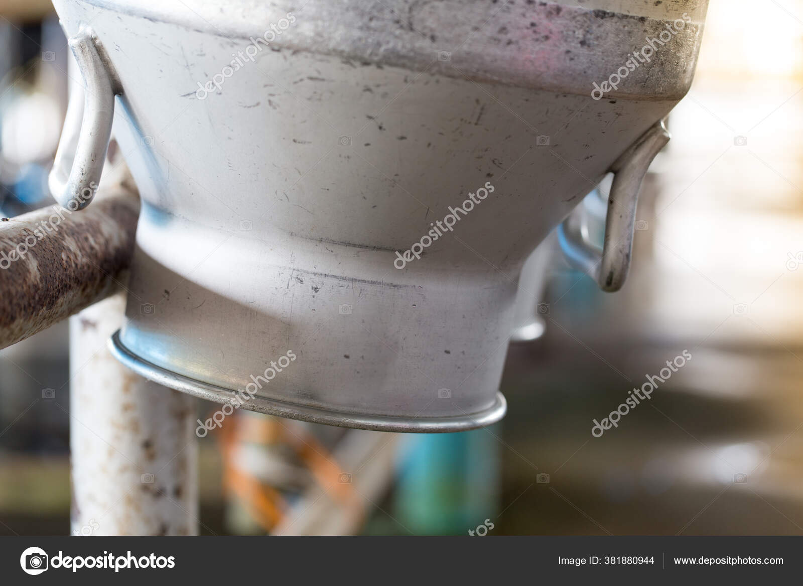 Worker Pouring Milk Container Transform — Stock Photo © p.thongdumhyu ...