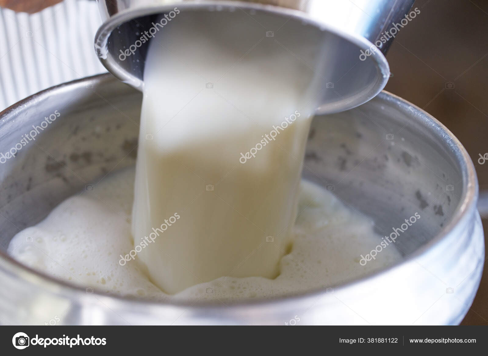 Worker Pouring Milk Container Transform — Stock Photo © p.thongdumhyu ...