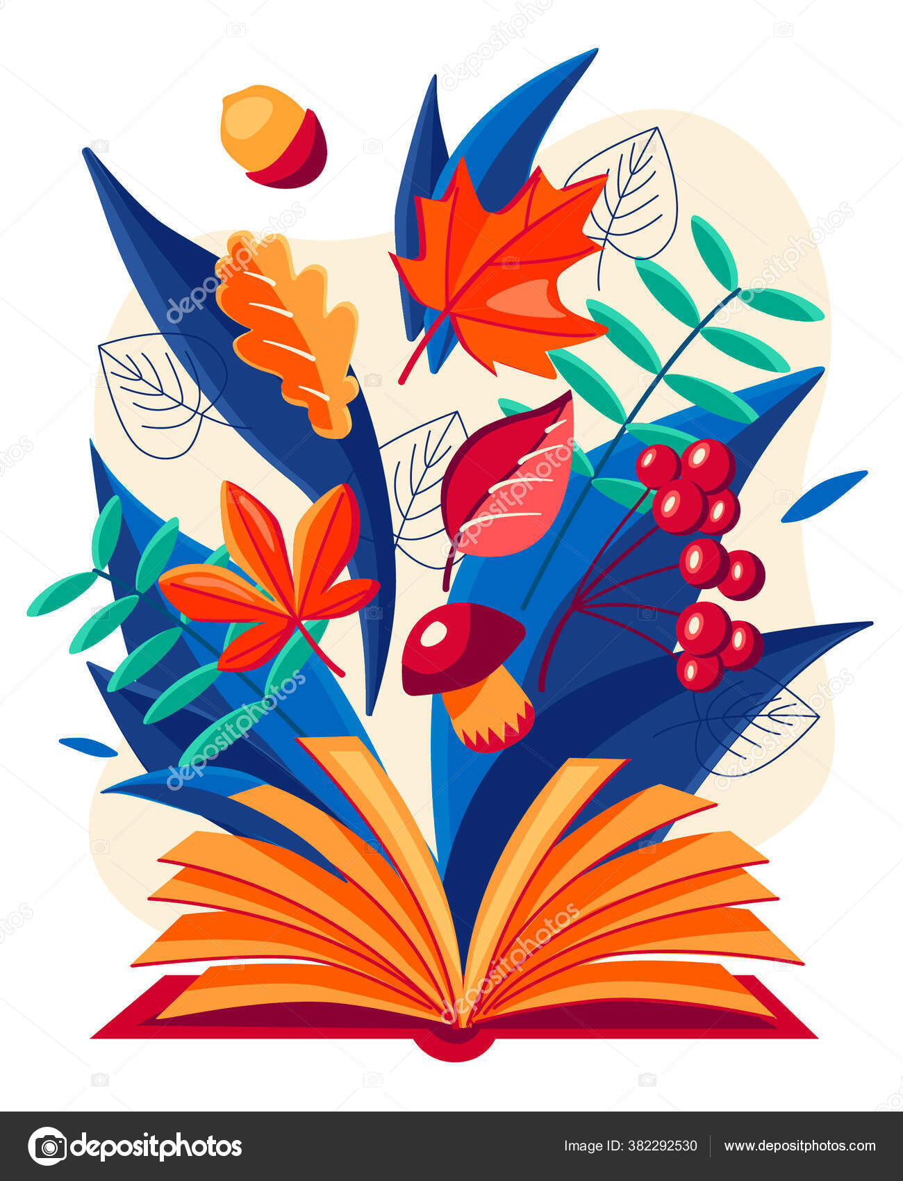 Open Book Illustration Stock Vector Image by ©pshenichnaya8899@gmail ...