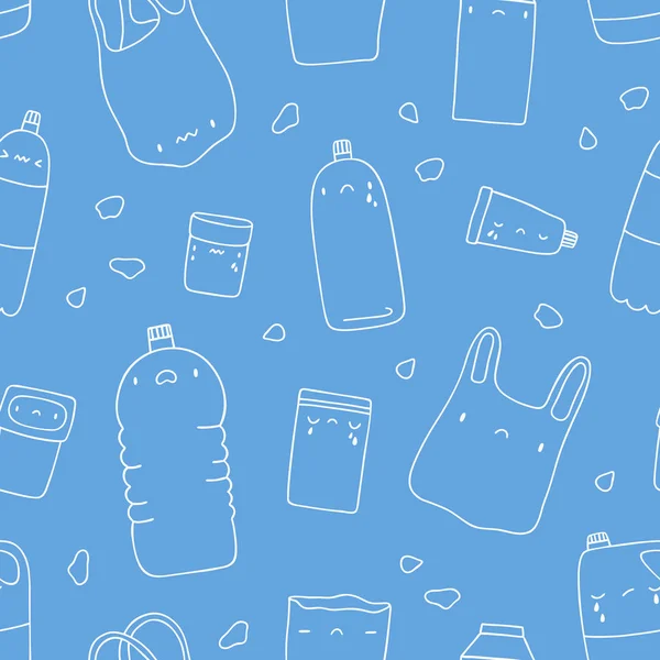 Plastic Fantastic Hand Drawn Vector Illustration Plastic Objects Set ...