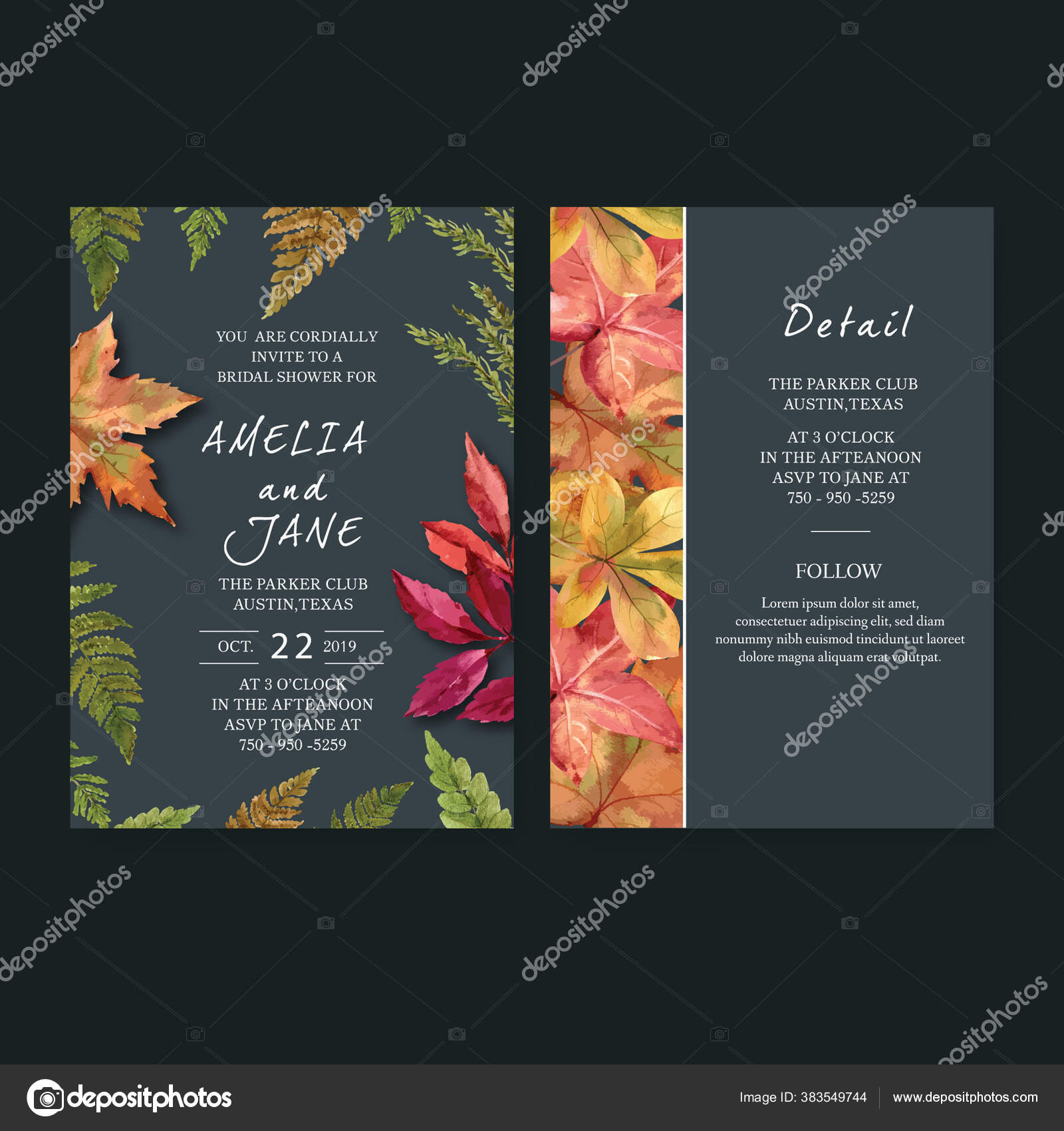 Stylish Wedding Cards Template Design Text Vector Illustration — Stock ...