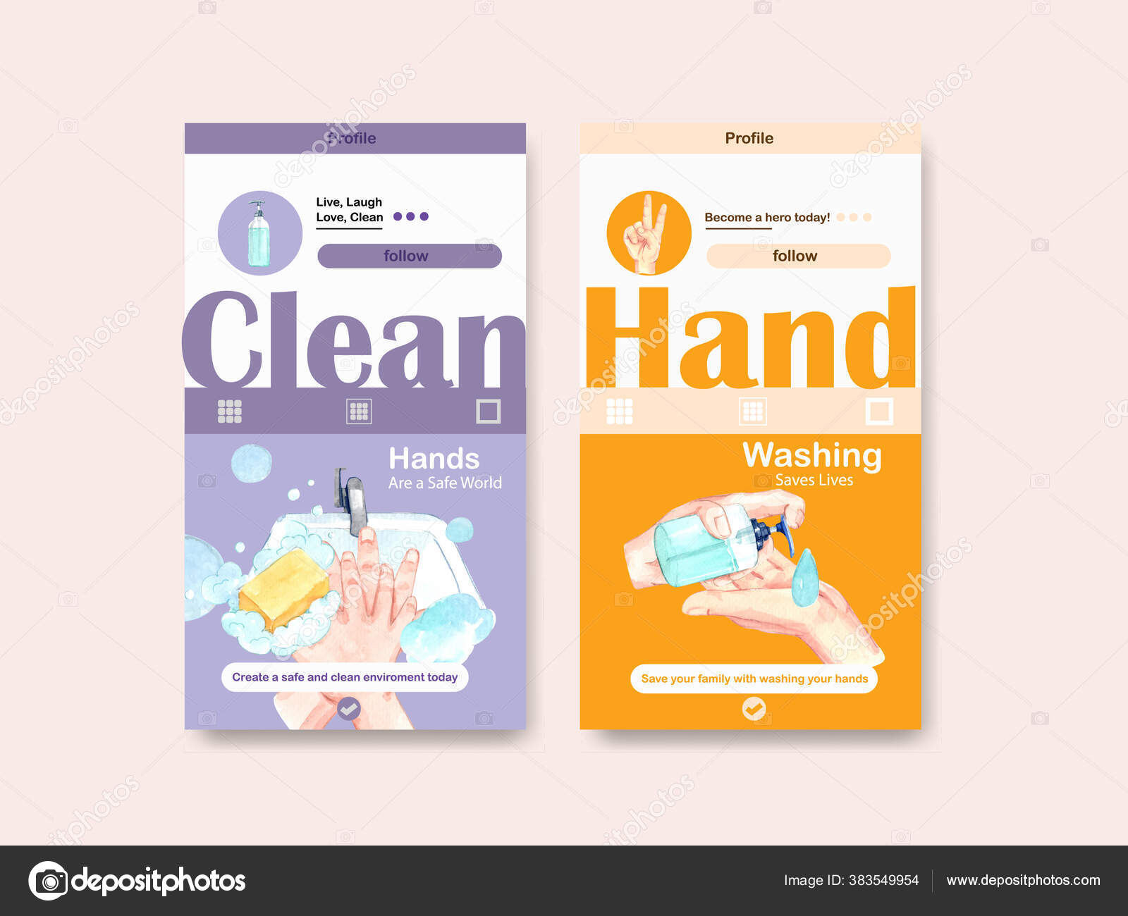 Stylish Handwash Template Design Text Vector Illustration Stock Vector ...