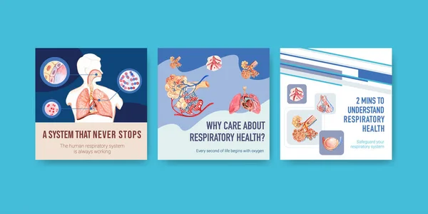 Stylish Respiration Website Template Design Text Vector Illustration ...