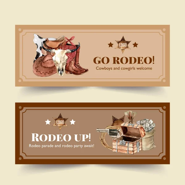 Stylish Cowboy Poster Template Design Text Vector Illustration Stock ...