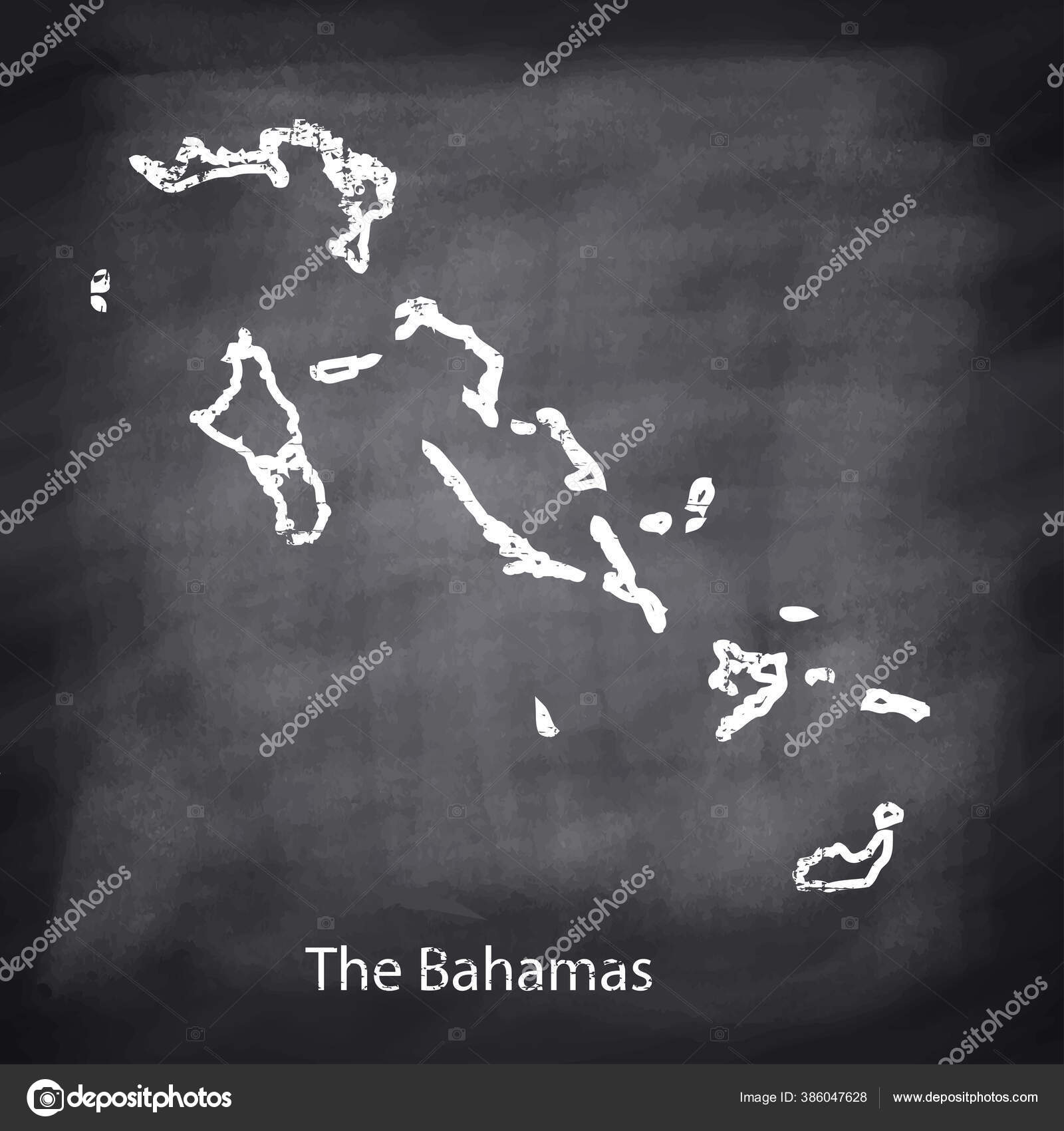 White Outline Map Dark Background Stock Vector by ©photographeeasia ...