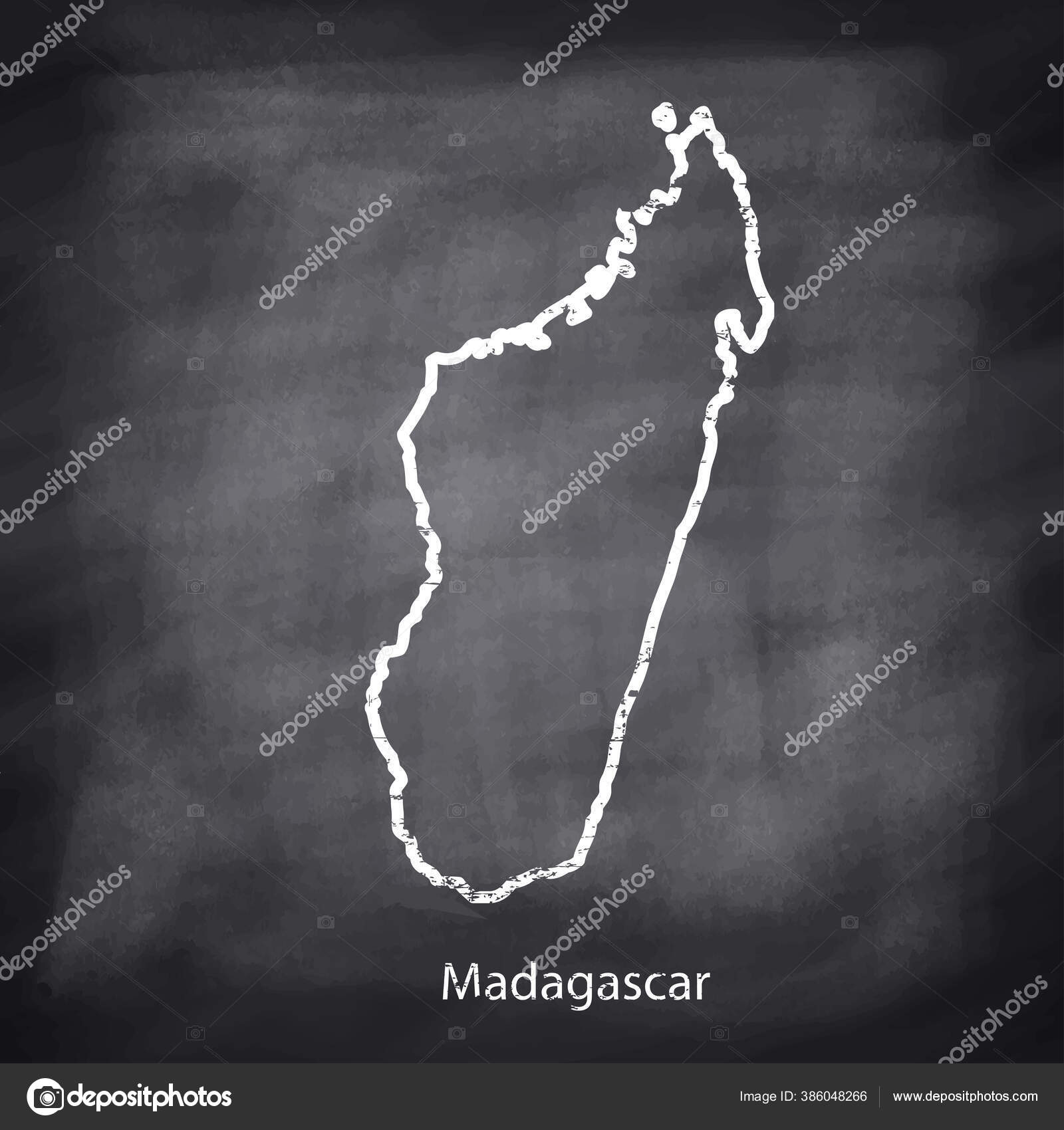 White Outline Map Dark Background Stock Vector by ©photographeeasia ...