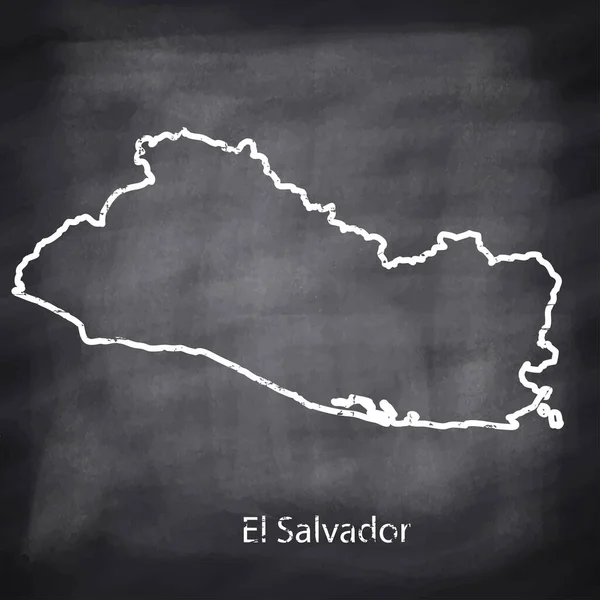 White Outline Map Dark Background Stock Vector Image by ...