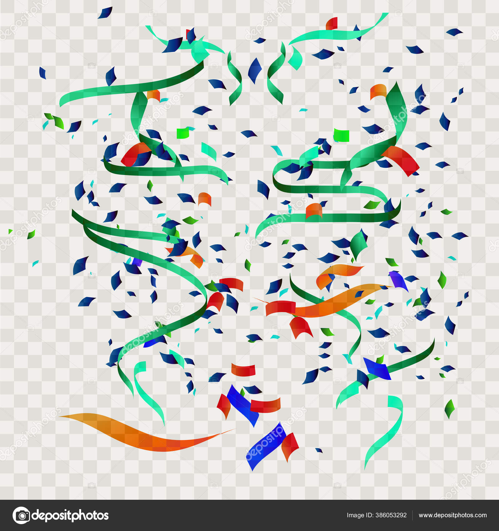 Colored Confetti Background Template Design Vector Illustration Stock ...