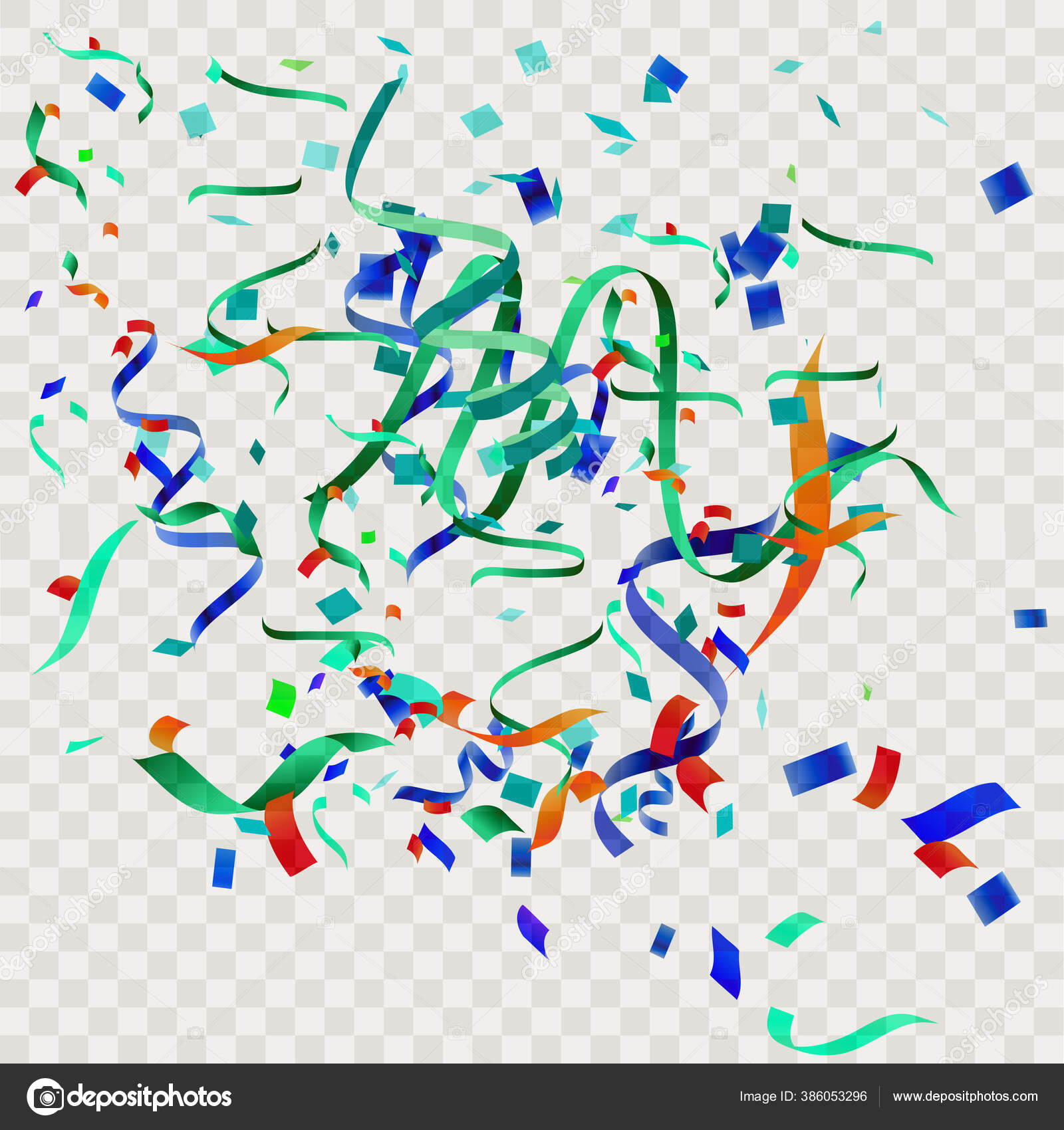 Colored Confetti Background Template Design Vector Illustration Stock ...