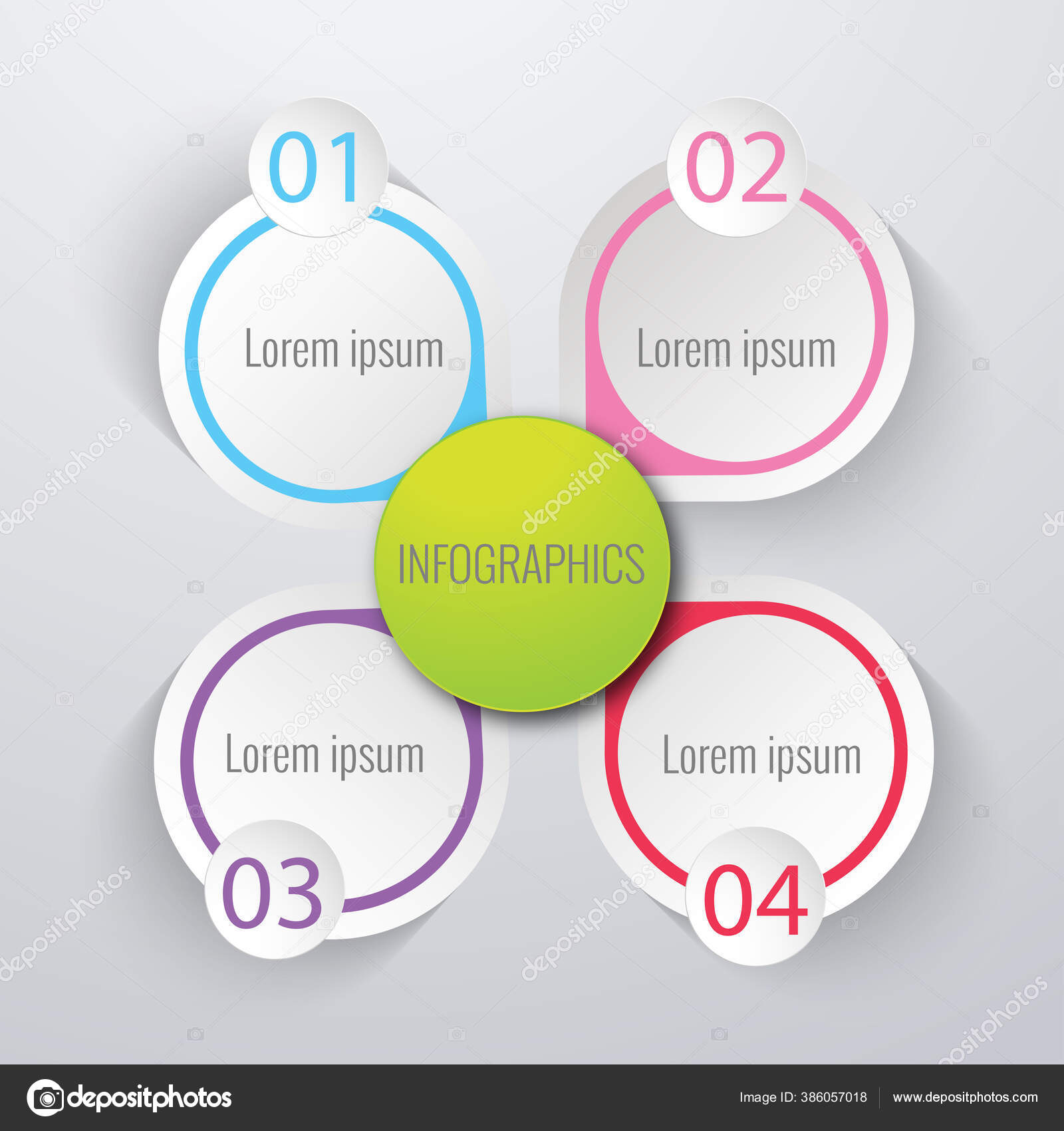 Business Charts Template Text Vector Illustration Stock Vector Image by ...