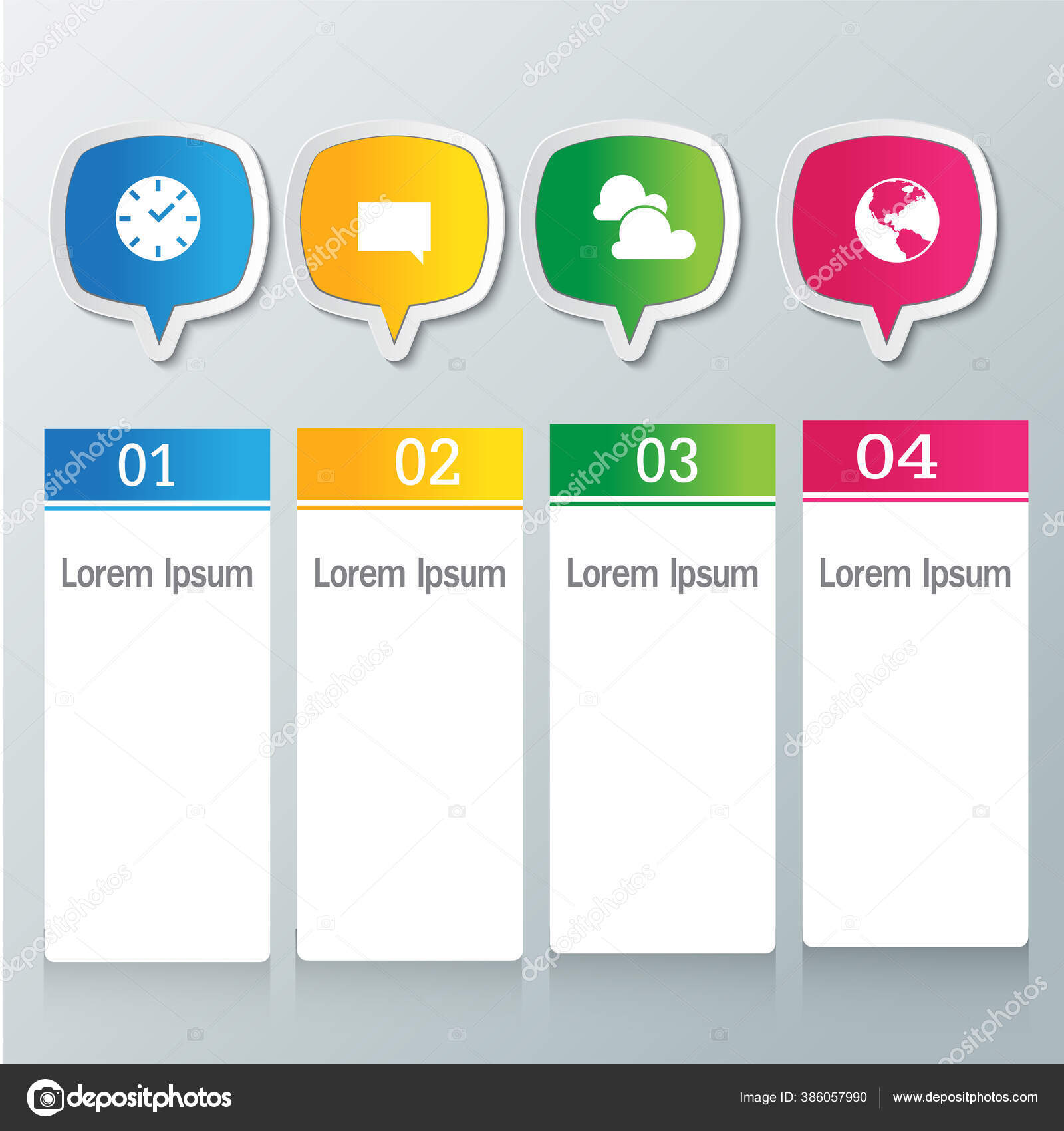 Business Charts Template Text Vector Illustration Stock Vector Image by ...