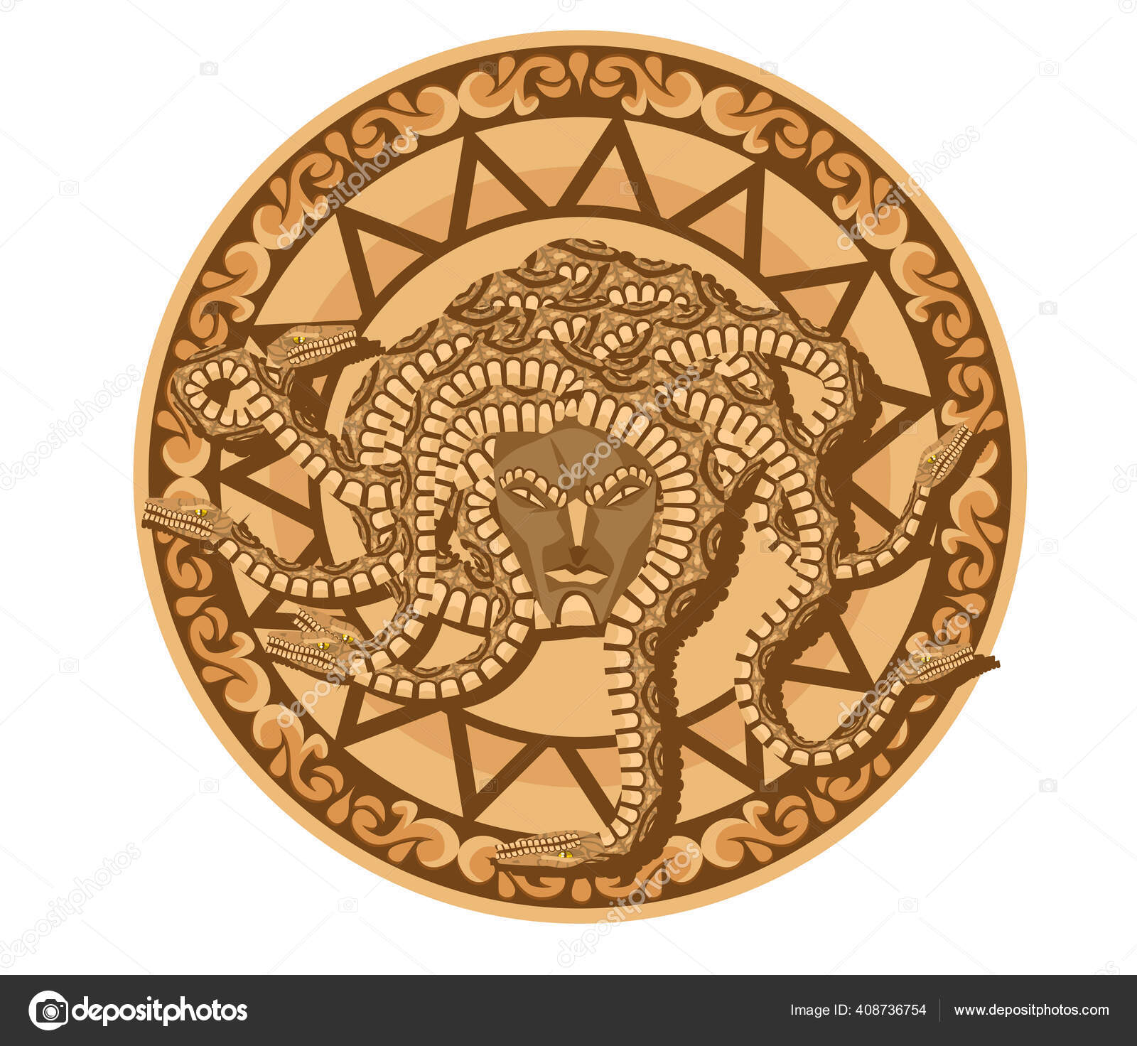 Athenas Shield Medusa