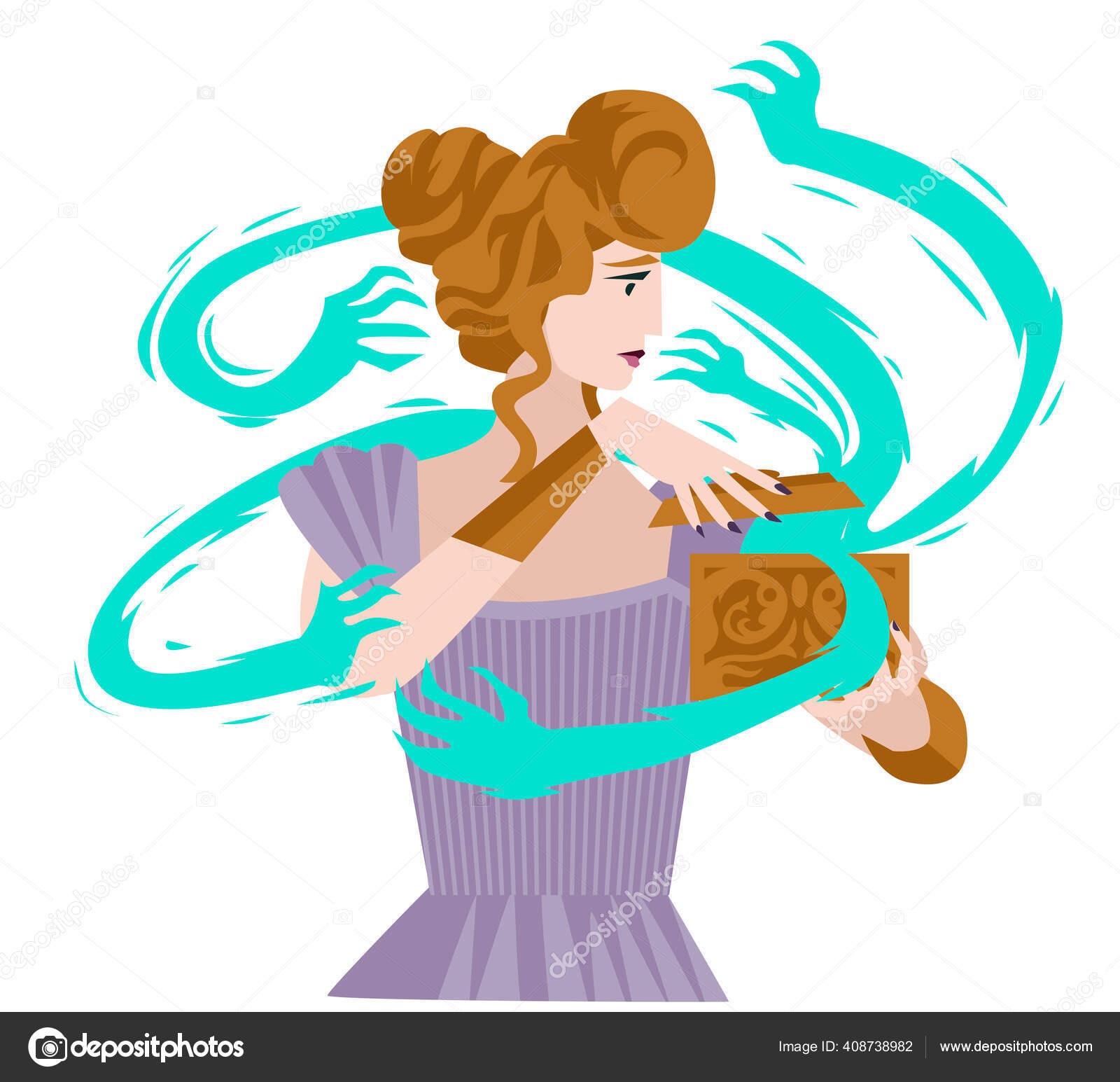 Pandora Abrir Caja Vector de stock #408738982 de ©matintheworld