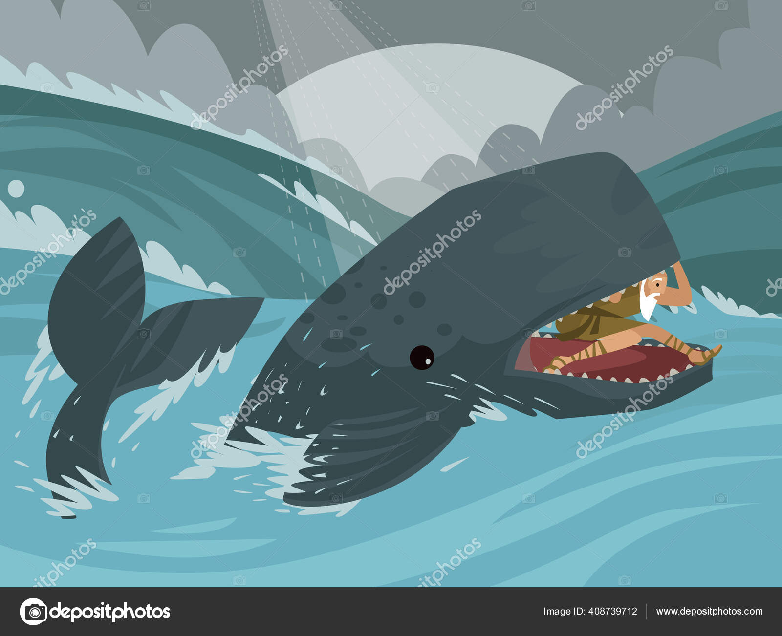 Jonah And The Whale Cartoon