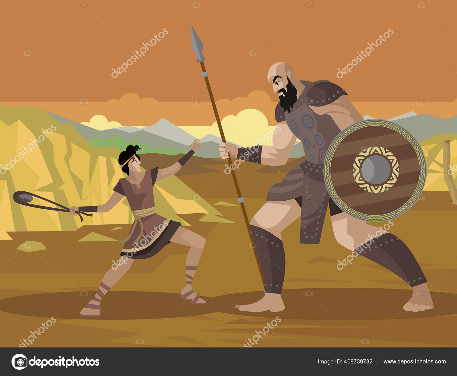 David And Goliath From The Bible
