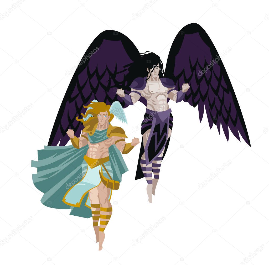 hypnos y thanatos son griegos gemelos, dioses de la mitología. 2024