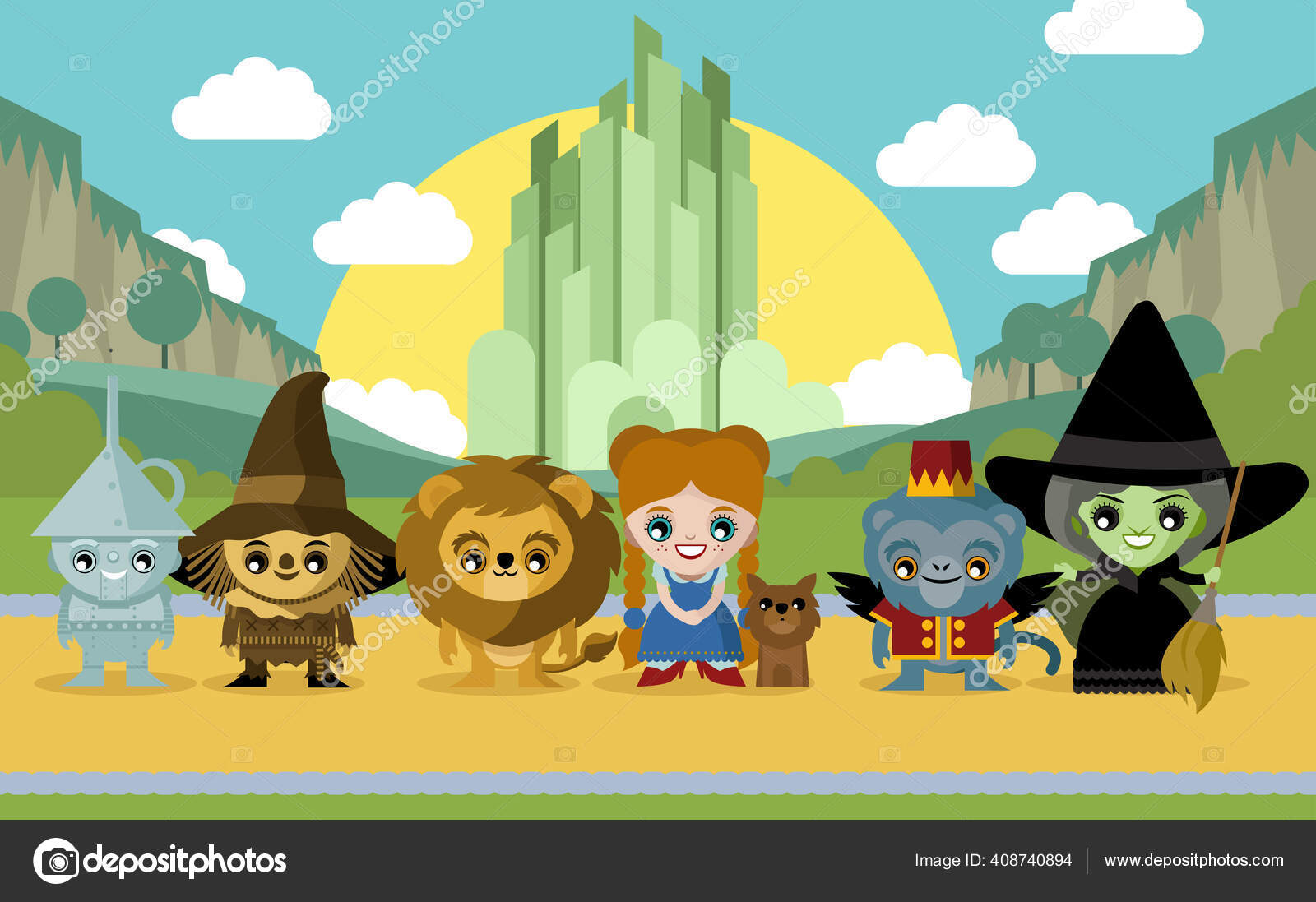 Cute Fairytale Magical Magical Characters Stock Vector Image by ...