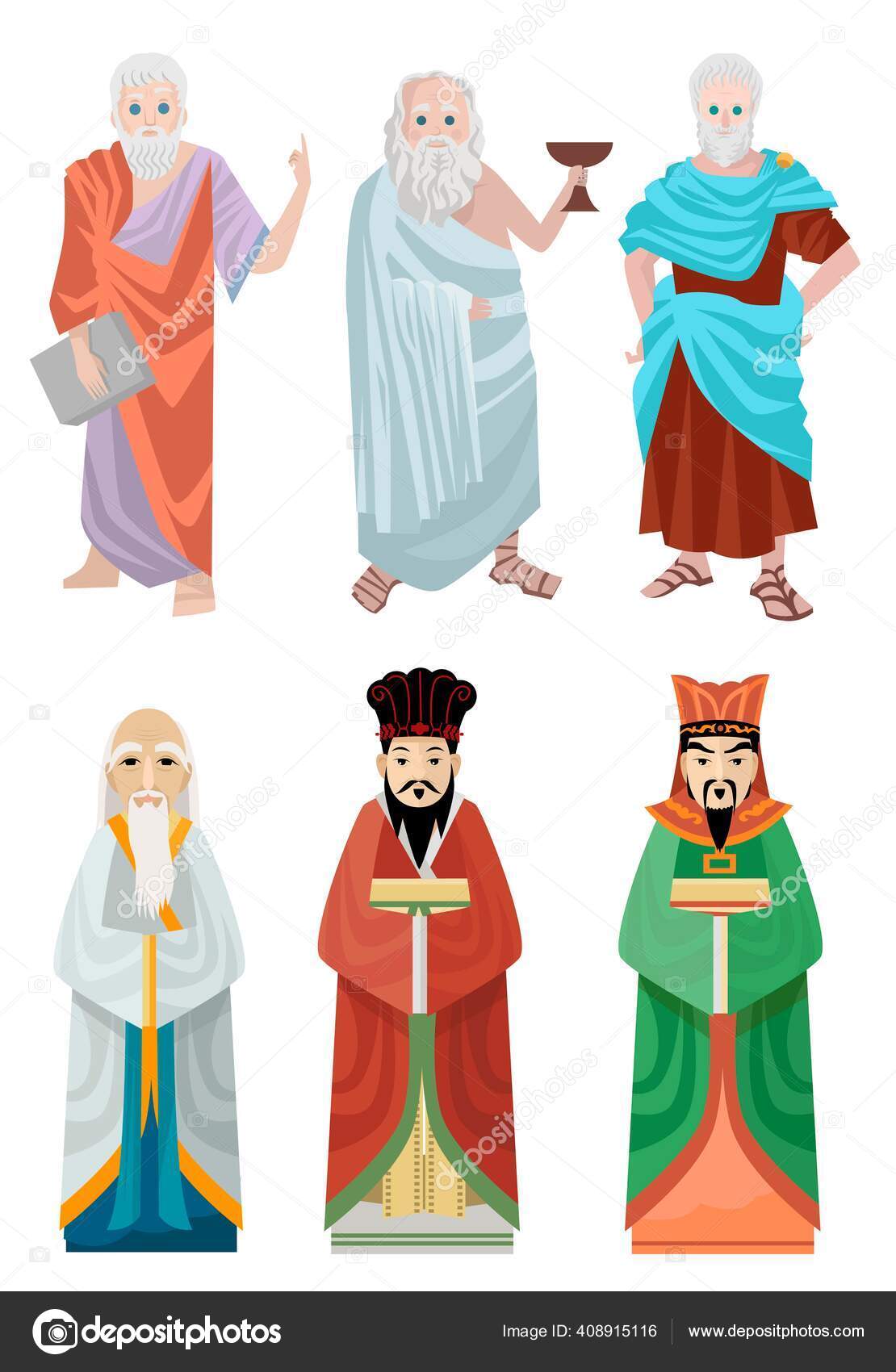 Greatest Philosophers Thinkers All Times — Stock Vector © matintheworld ...