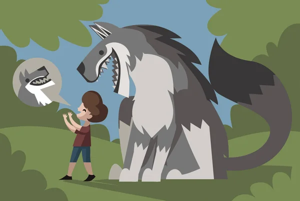 el chico que gritó cuento de fábula clásico de lobo 2024