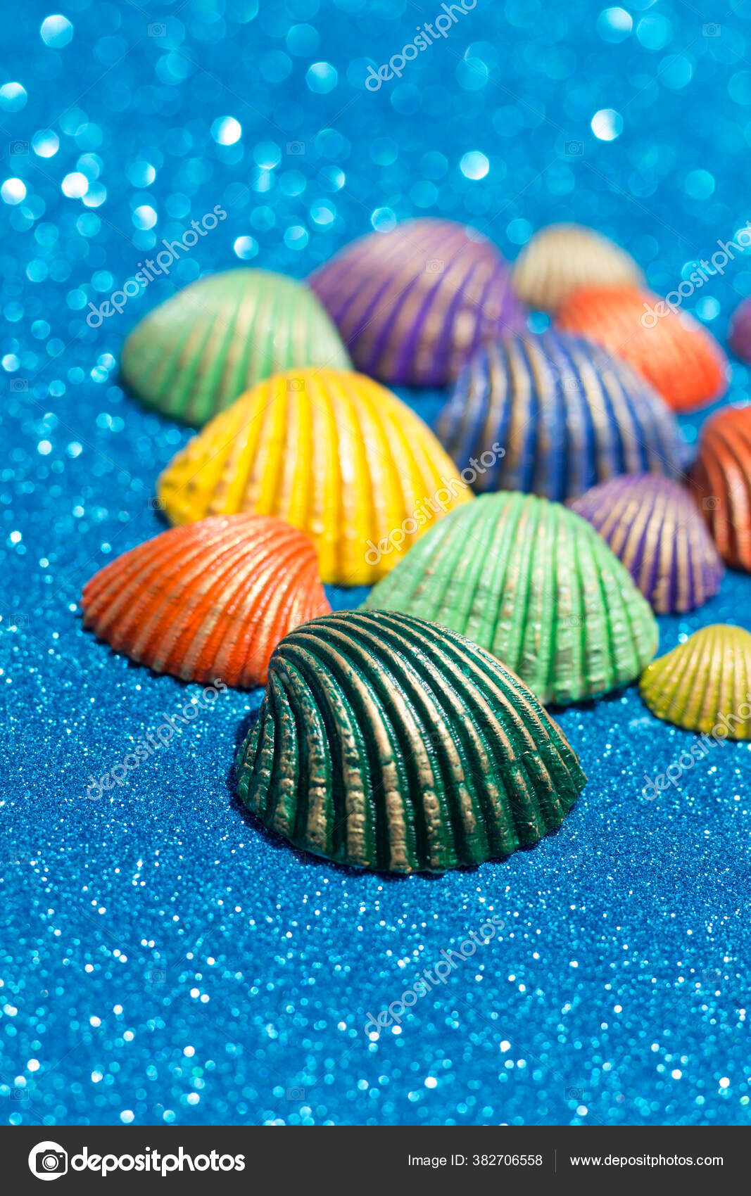 Crafts Clam Shells Shellfish Painted Different Colors — Stock Photo ...