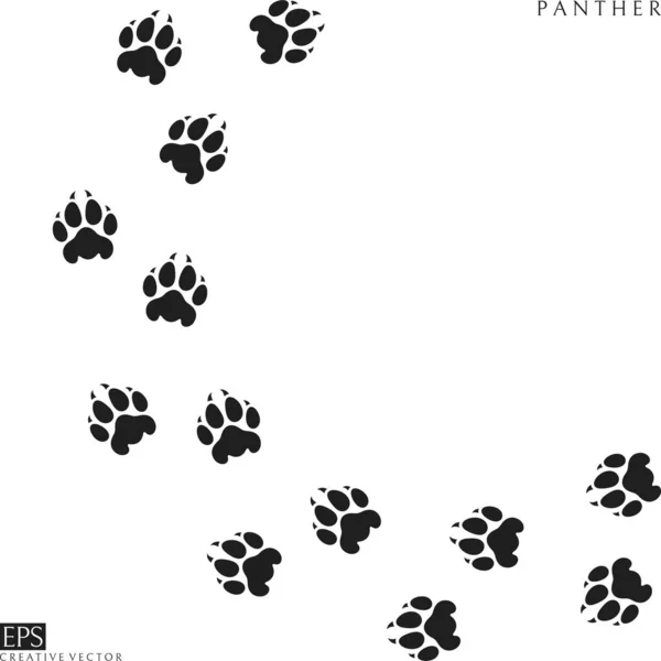 Tiger Paw Prints Silhouette Wild Animal Stock Vector Image by ©Aliaksei ...