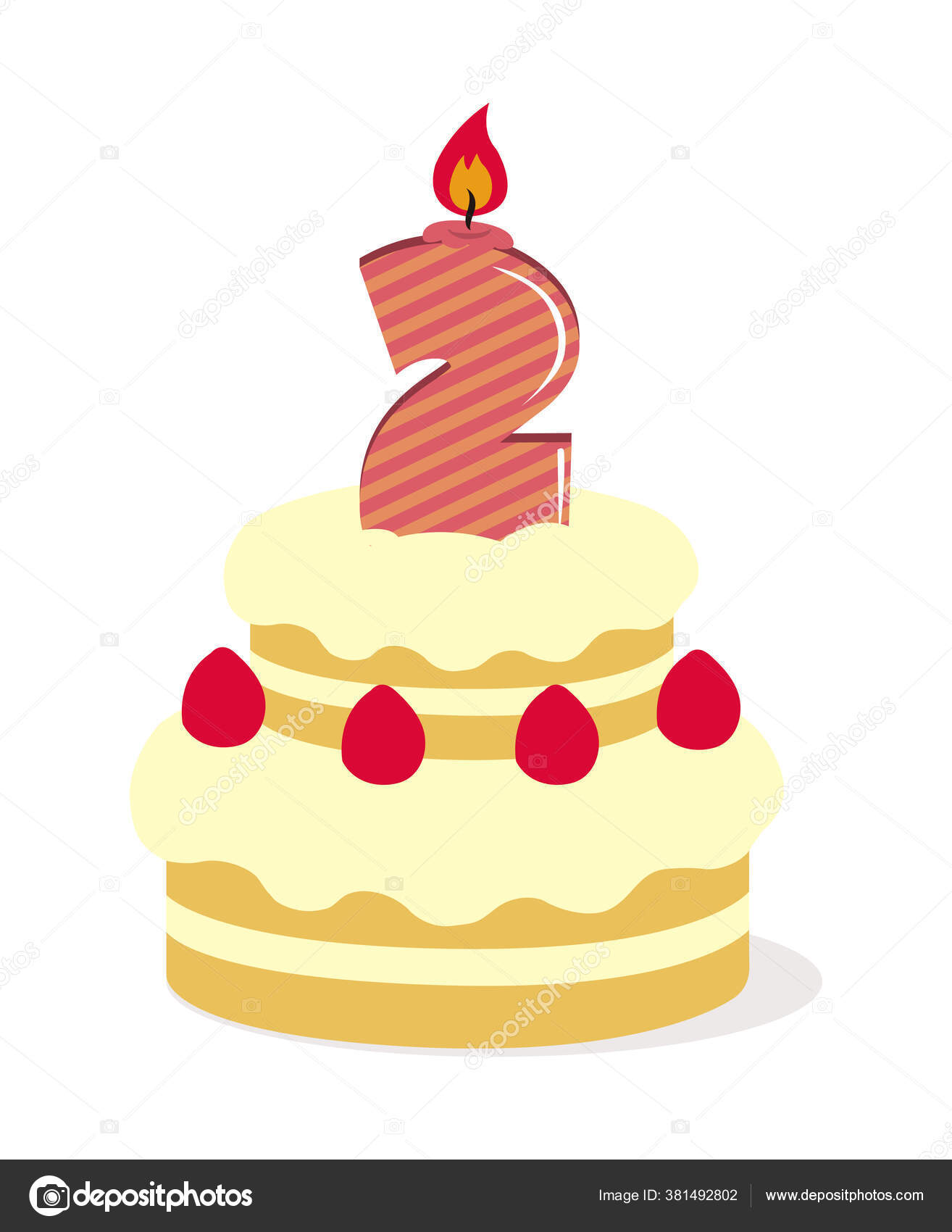 Birthday Cake Illustration Years Old Stock Vector Image by ©barks ...