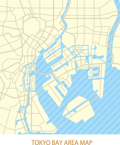 Tokyo Bay Area Road Map Stock Vector by ©barks 381517334