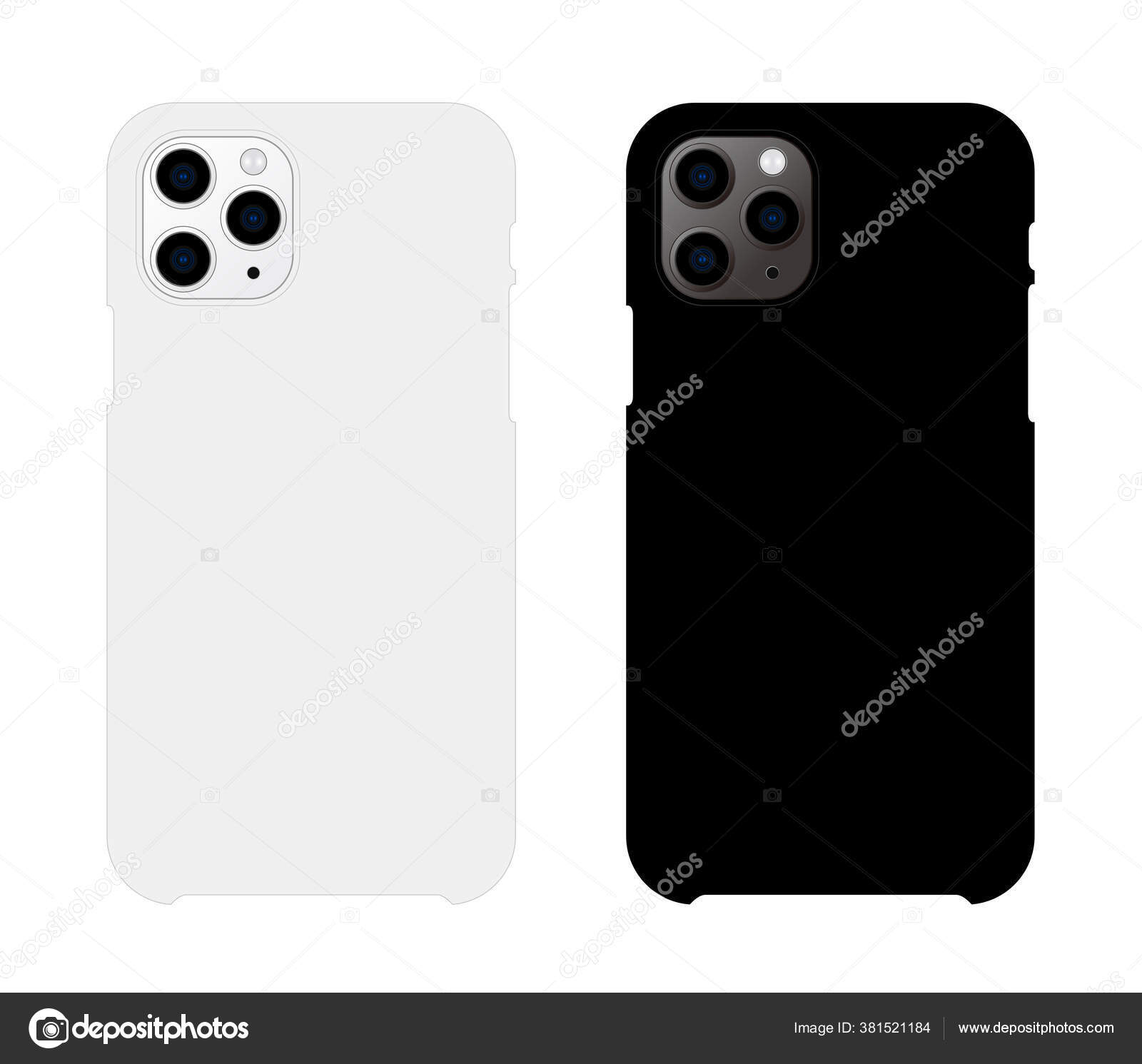 Smartphone Case Mockup Template Vector Illustration Stock Vector by ...