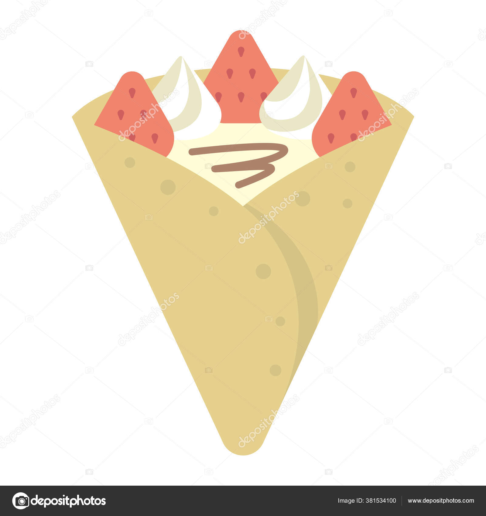 Crepe Vector Ilustración Versión Color Vector de stock #381534100 de ©barks