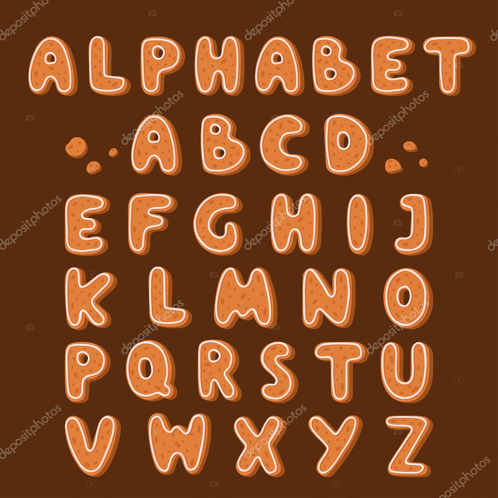 Galletas de jengibre alfabeto vacaciones galleta de jengibre fuente ...