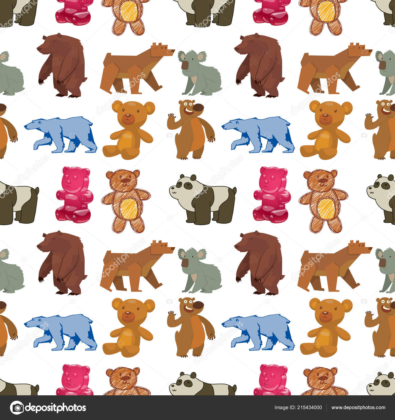 Bear animal vector mammal teddy grizzly funny happy cartoon predator ...