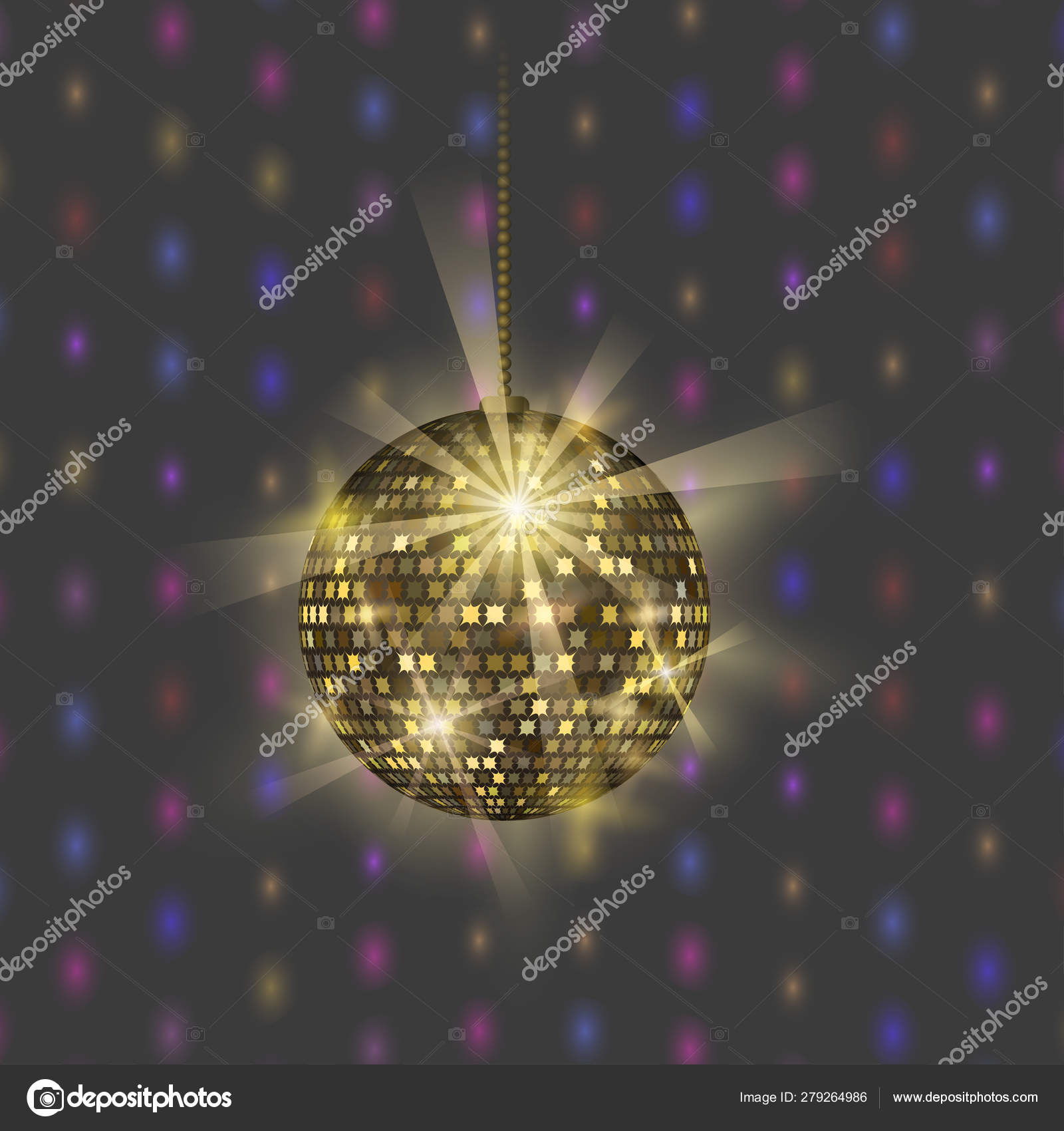 Disco ball discotheque music party night club dance equipment vector ...