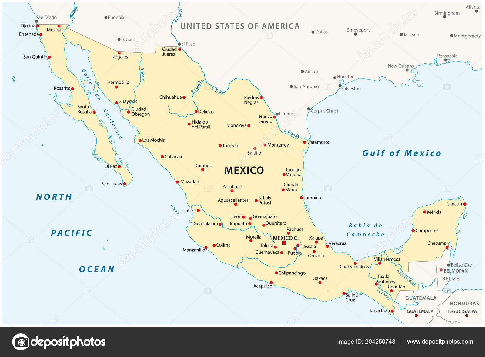 Mexico Vector Map Stock Vector Image by ©Lesniewski #204250748 Mexico Vector Map Stock Vector Image by ©Lesniewski #204250748