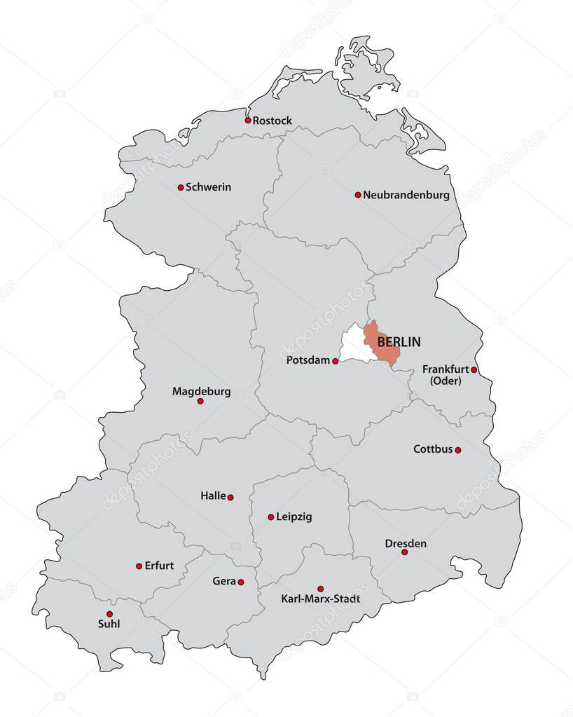Mapa administrativo y político administrativo de la antigua República ...