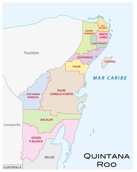 Estado de quintana roo imágenes de stock de arte vectorial | Depositphotos