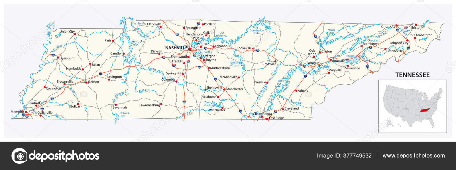 Tennessee Road Map