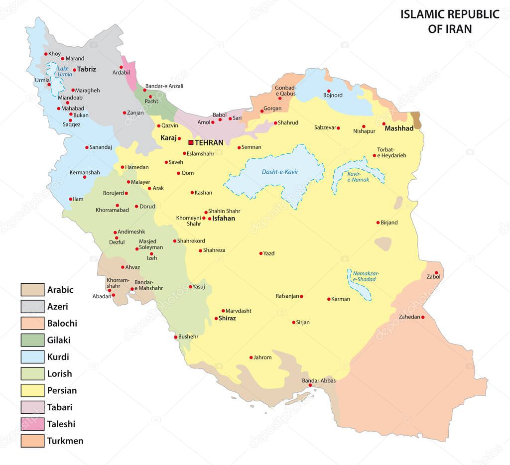 mapa vectorial con la distribución de las principales áreas ...