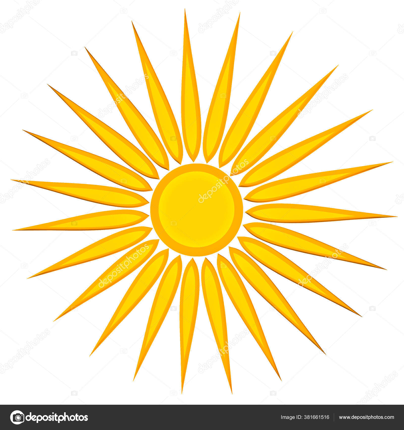 Sun Design Yellow Gold Use Design Element — Stock Photo © Raydar #381661516