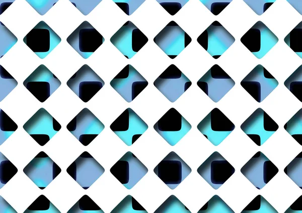 A 3D white and blue diamond check pattern design background - Stock ...