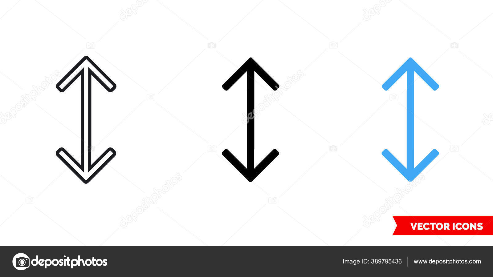 Resize icon of 3 types. Isolated vector sign symbol. Stock Vector Image ...