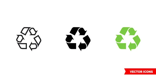 Déchets Recyclage Signes Icône Ensemble Types Contours Symboles Isolés ...