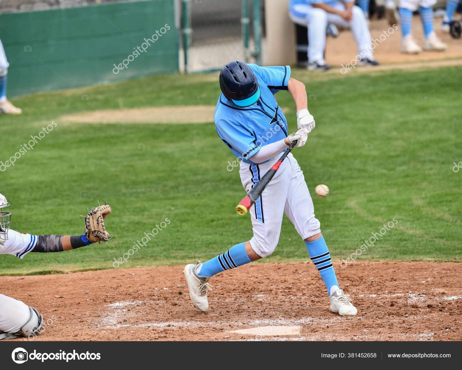 Baseball Player Action Baseball Game — Stock Photo © jbcalom #381452658