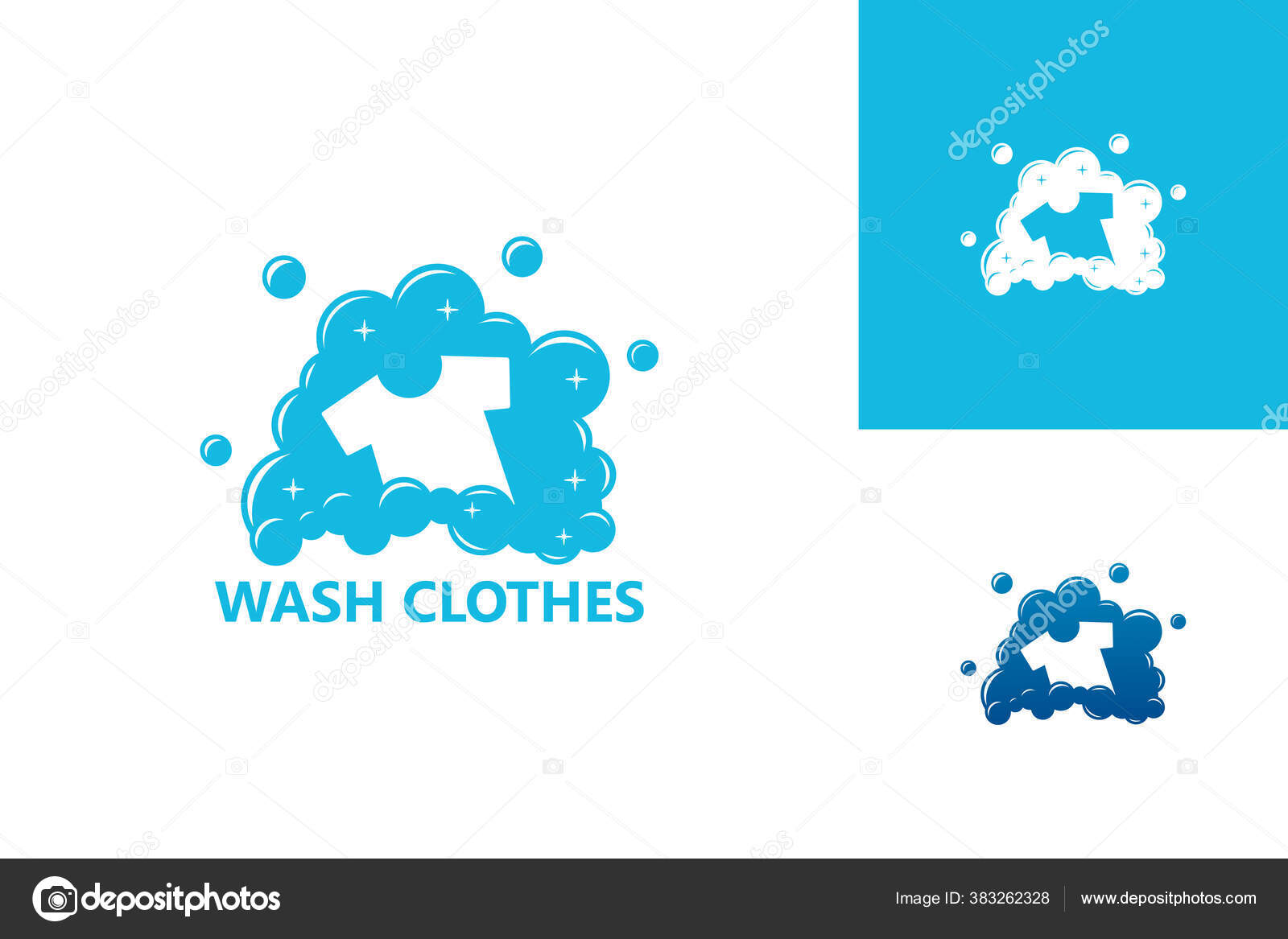 Wash Clothes Logo Template Design Vector Emblem Design Concept Creative ...
