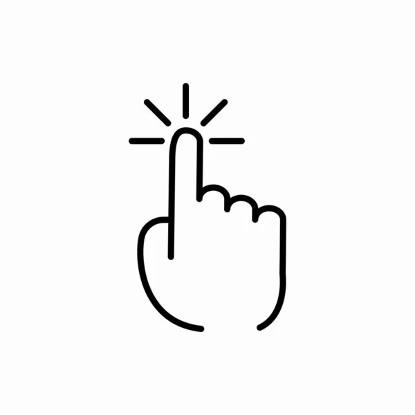 Outline Finger Click Icon Finger Click Vector Illustration Symbol Web ...