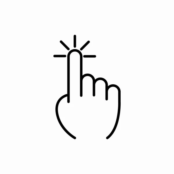 Outline Finger Click Icon Finger Click Vector Illustration Symbol Web ...