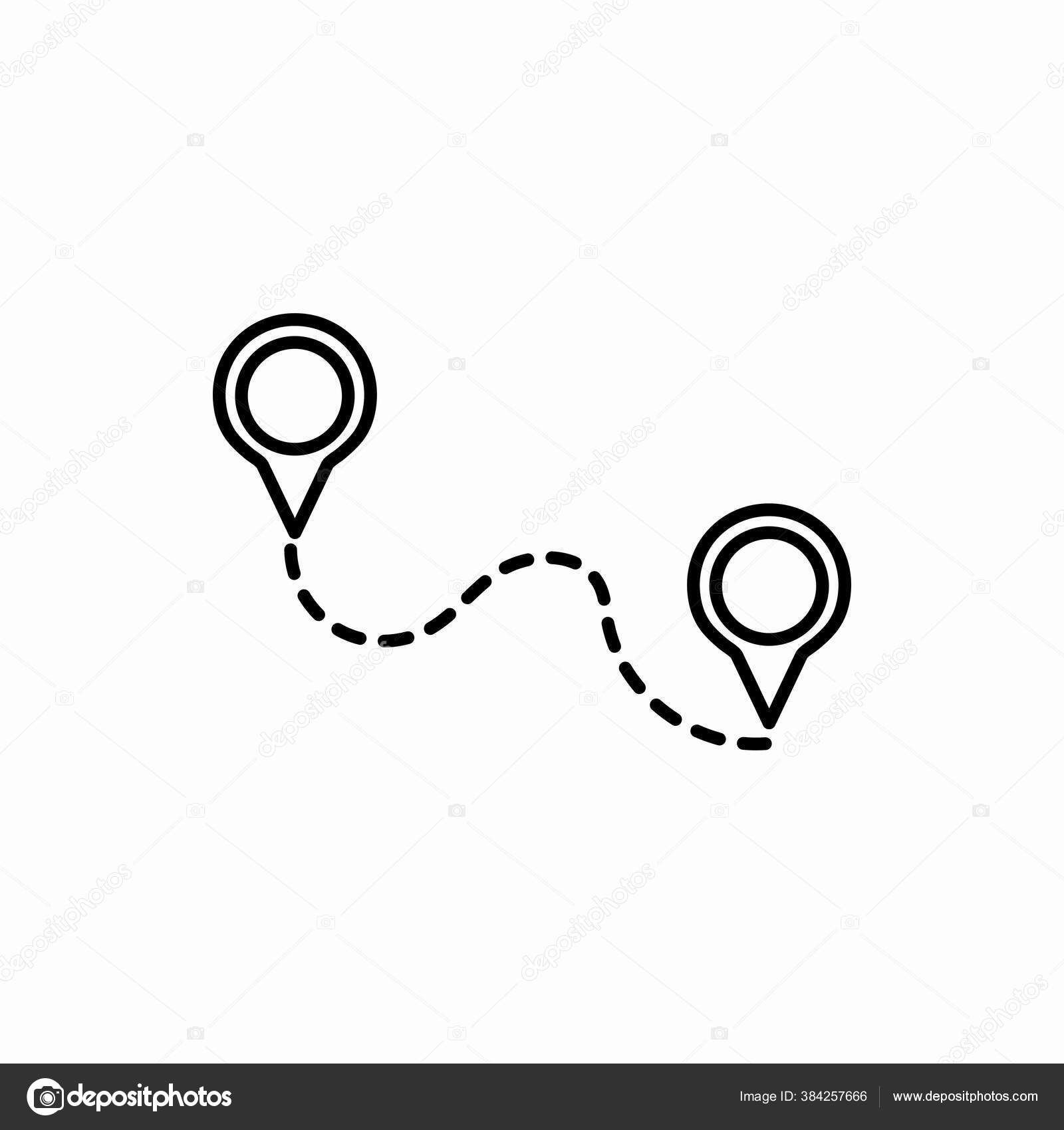 Outline Distance Icon Distance Vector Illustration Symbol Web Mobile ...